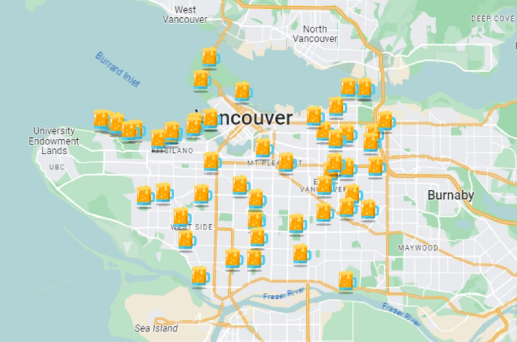 Map of Vancouver Parks and Beaches Where You Can Legally Drink Alcohol ...
